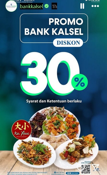 Bank Kalsel Tawarkan Diskon Khusus 30% Beli Makanan di Restoran ini ...