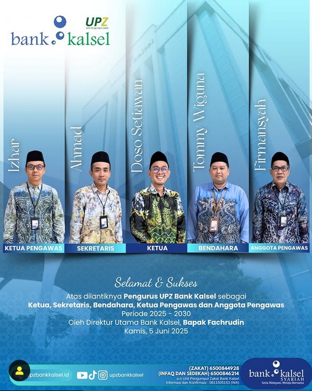 Pengurus UPZ Bank Kalsel 2025-2030 Resmi Dilantik - Sumber ...