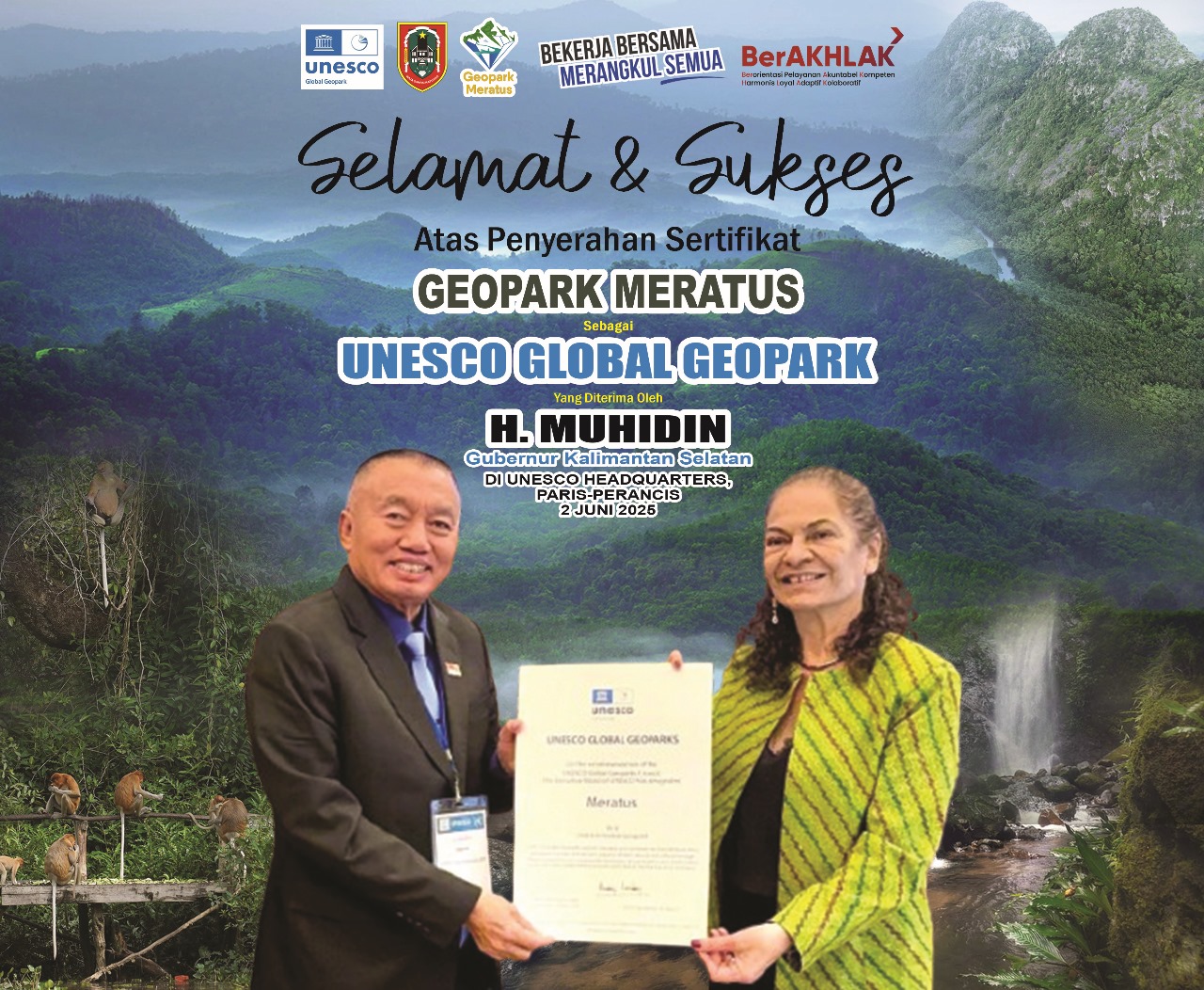 Geopark Meratus Resmi Diakui Dunia: Gubernur Kalsel Terima Sertifikat ...